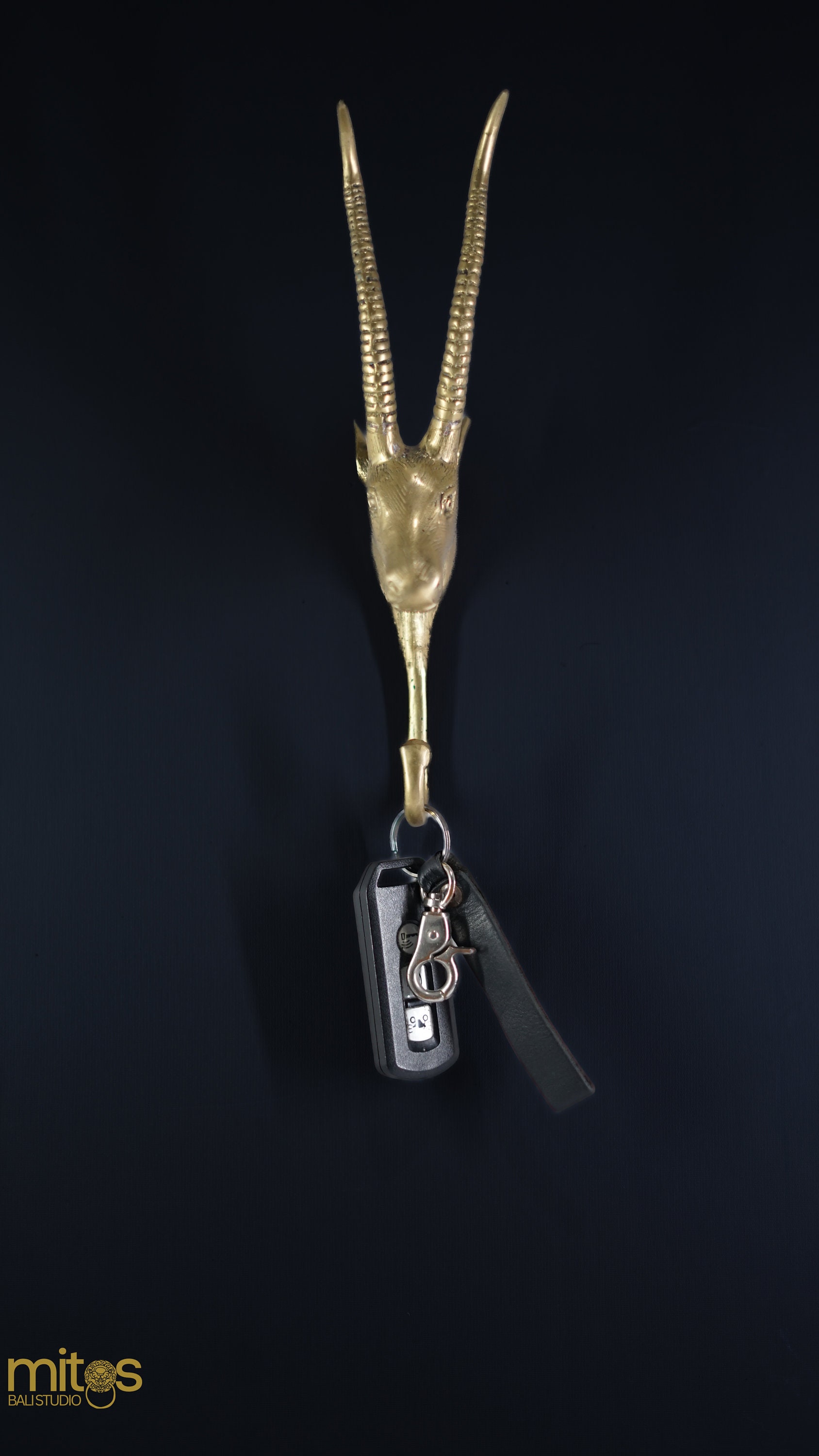 Gold Antelope Wall Hook, Unique Golden Solid Brass Wall Decor, Halloween Gift, Home Decor ...