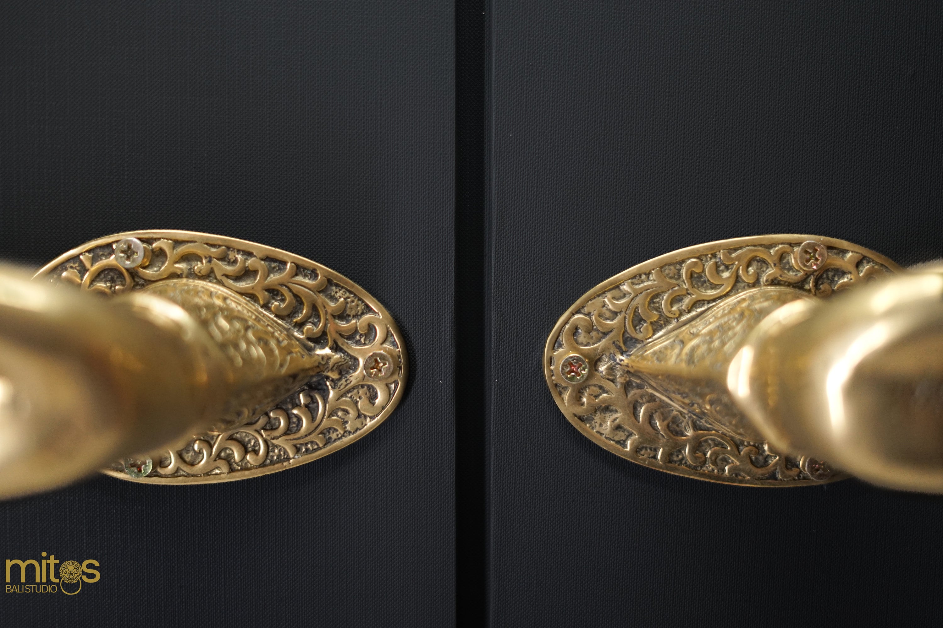 Unique Door Handle Solid Brass Gold, Summer Decor, Pair Door Handle ...