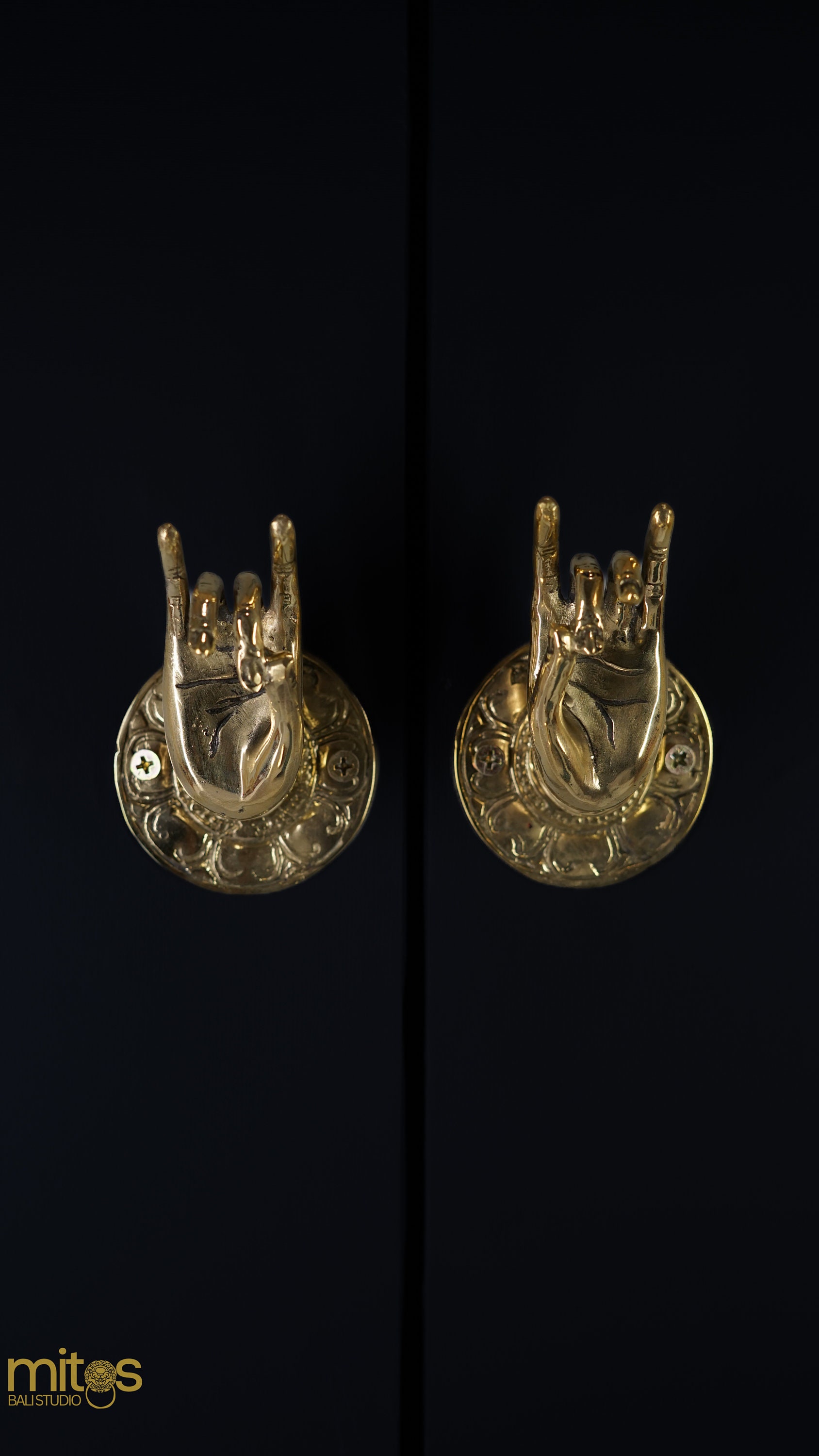 Unique Pair Gold Hand Wall Hook, Valentine's Gift, Holiday Decoration ...