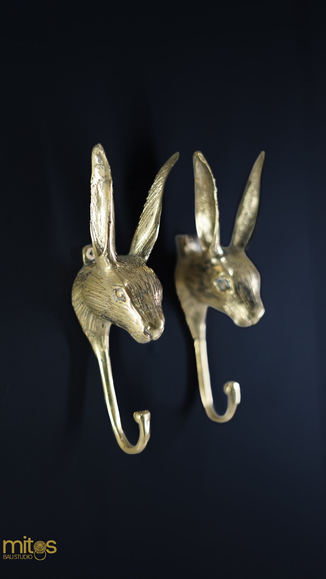 Unique Rabbit Wall Hook, Unique Golden Solid Brass Wall Decor ...