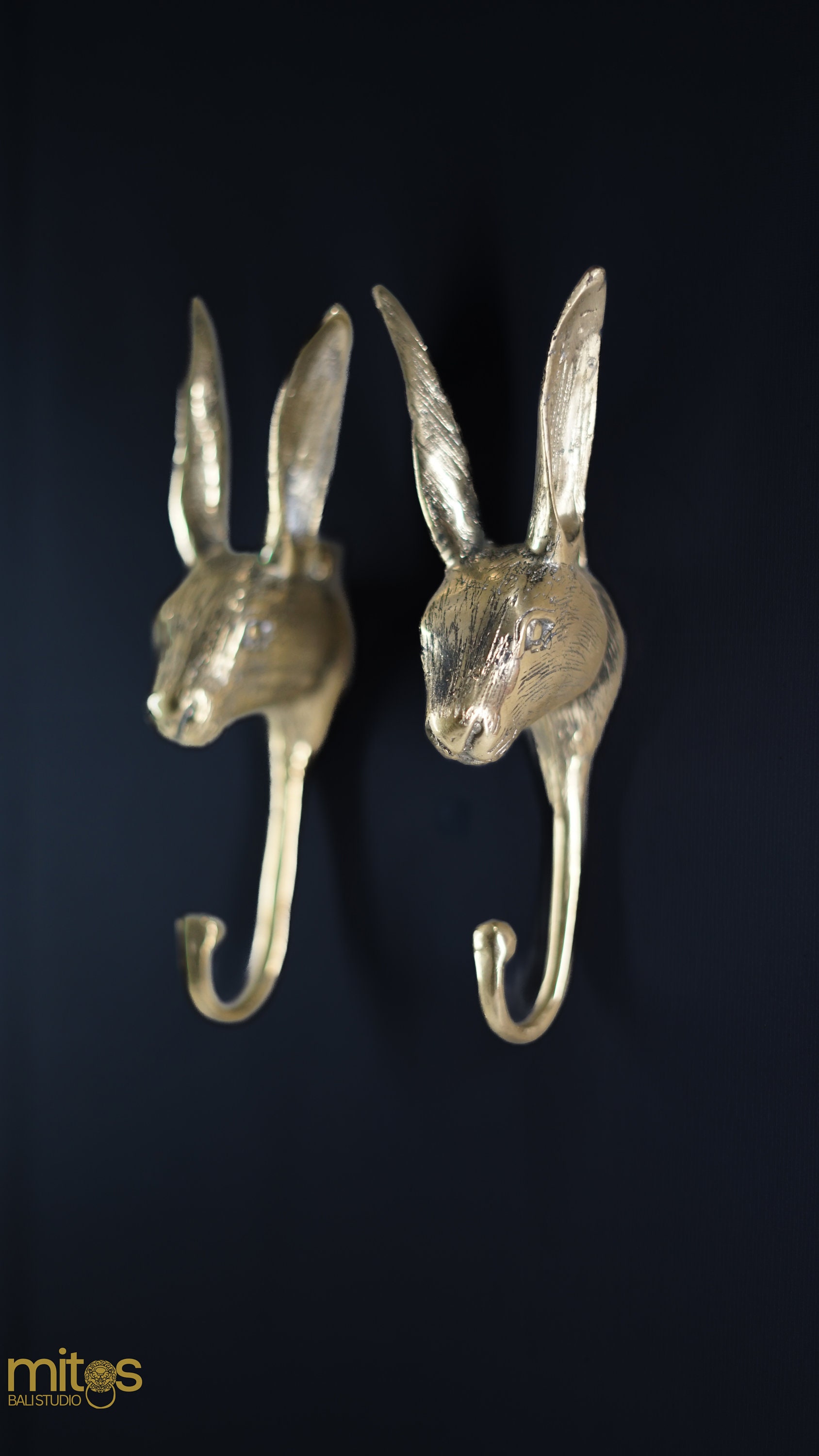 Unique Rabbit Wall Hook, Unique Golden Solid Brass Wall Decor ...