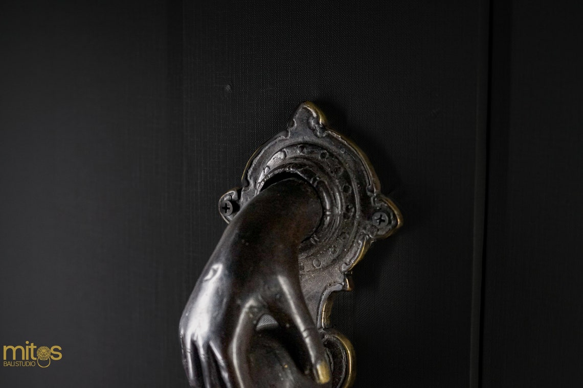 Unique Hand Door Knocker, Unique Solid Brass Door Decor, Christmas Gift ...