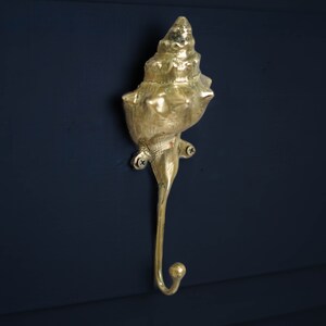 Gold Clam Shell Brass Hook, Chistmas Gift, Unique Coat Hook, Gifts for ...