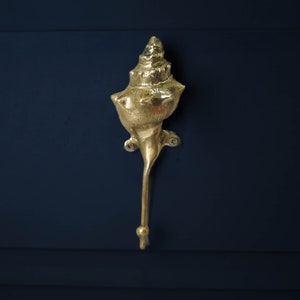 Gold Clam Shell Brass Hook, Chistmas Gift, Unique Coat Hook, Gifts for ...