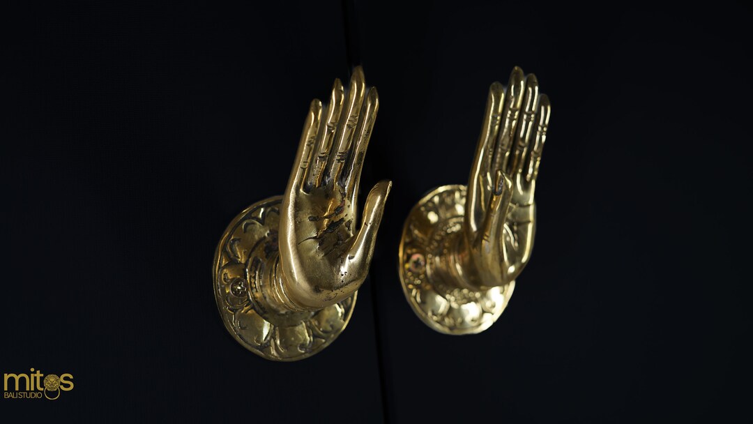 Unique Pair Gold Hand Clothes Hook, Halloween Gift, Mudra Hand Pose ...