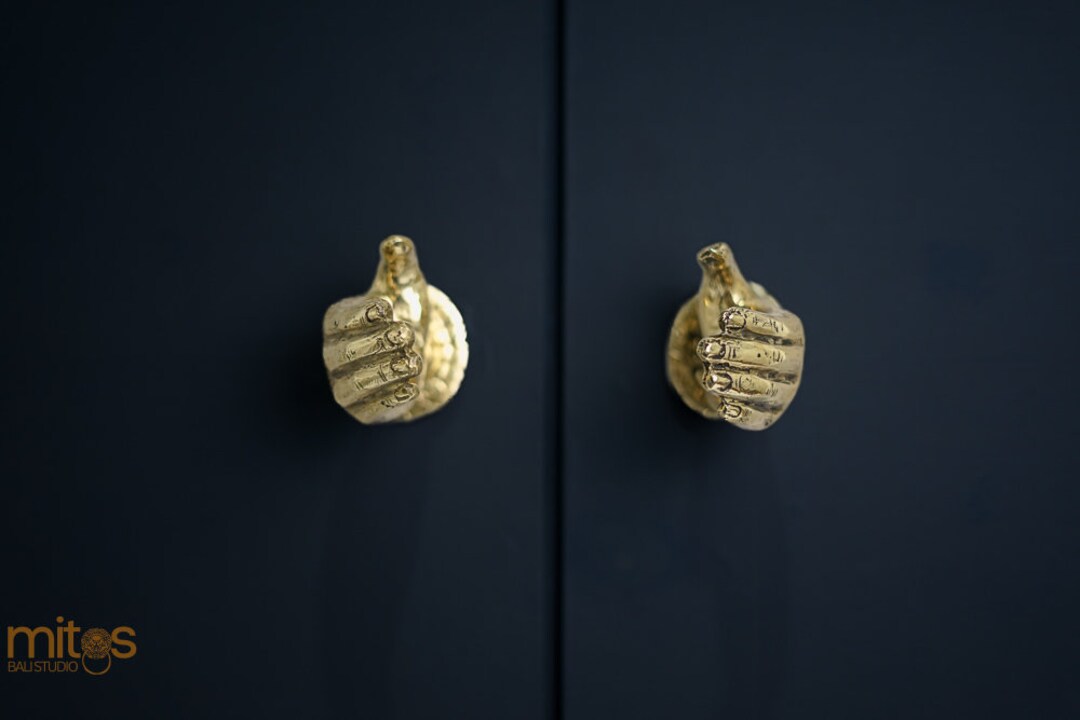 Pair Door Handle Handshake Pose, Buddha Hand Pose Pair Door Handle Solid Brass, Vintage Door ...