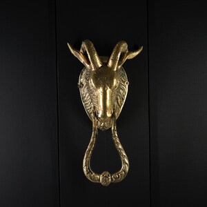 Solid Brass Gold Door Knocker Lamb Sheep Goat Design, Animal Door Decor ...