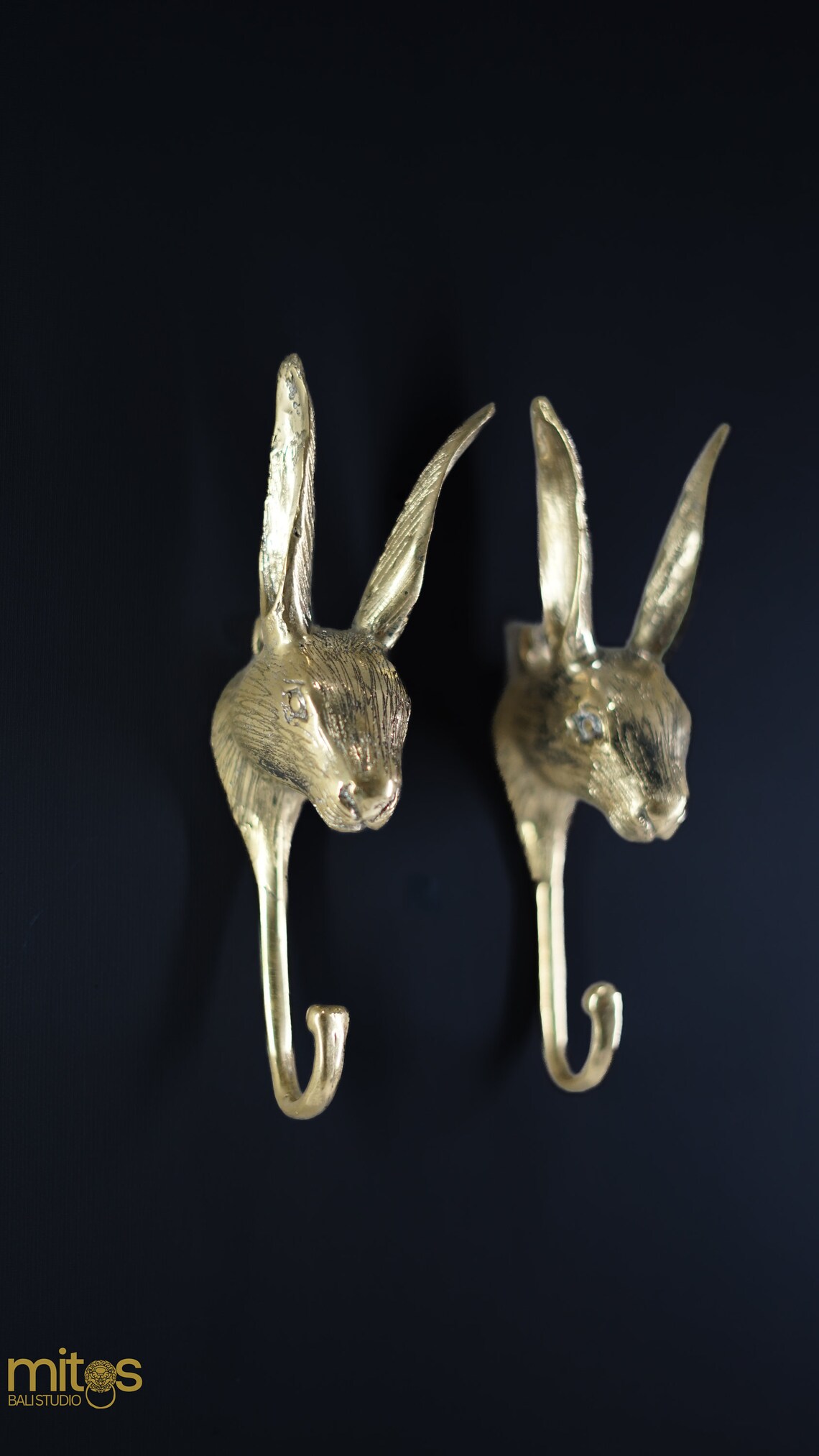 Unique Rabbit Wall Hook, Unique Golden Solid Brass Wall Decor ...