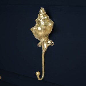 Gold Clam Shell Brass Hook, Chistmas Gift, Unique Coat Hook, Gifts for ...