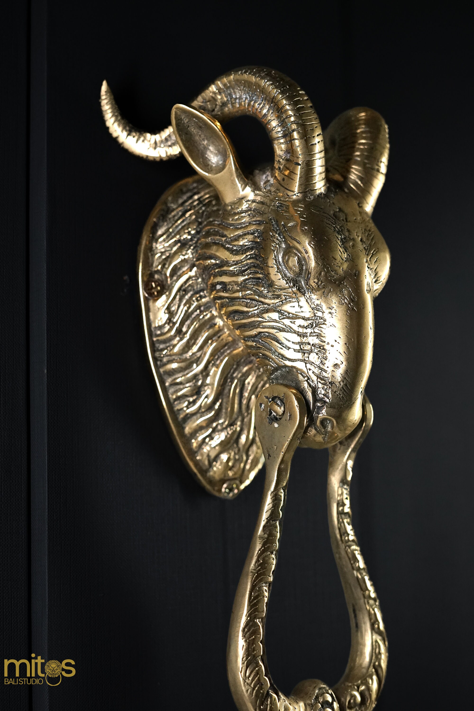 Solid Brass Gold Door Knocker Lamb Sheep Goat Design, Animal Door Decor ...