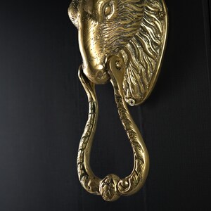 Solid Brass Gold Door Knocker Lamb Sheep Goat Design, Animal Door Decor ...