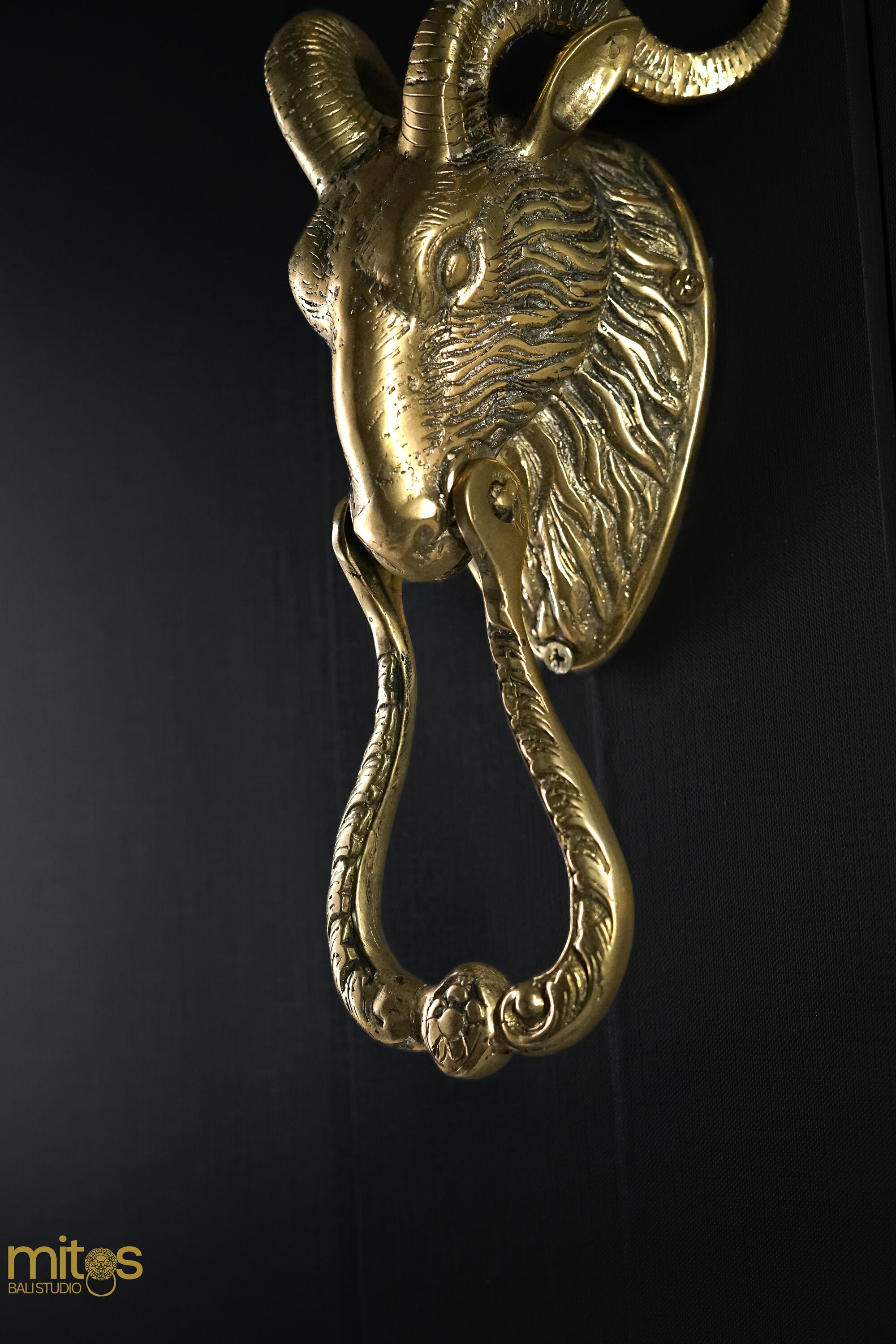 Solid Brass Gold Door Knocker Lamb Sheep Goat Design, Animal Door Decor ...