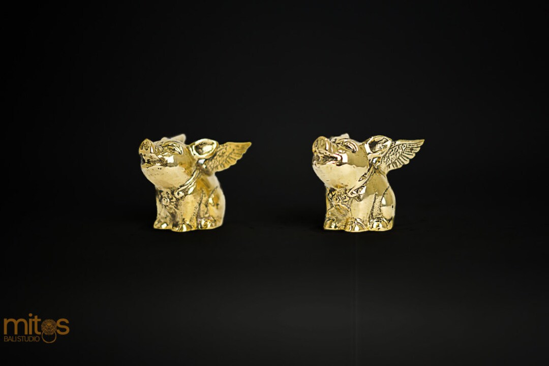 Pig Figurine, Pig Angel, Christmas Gift, Bronze Flying Pigs Sculpture ...