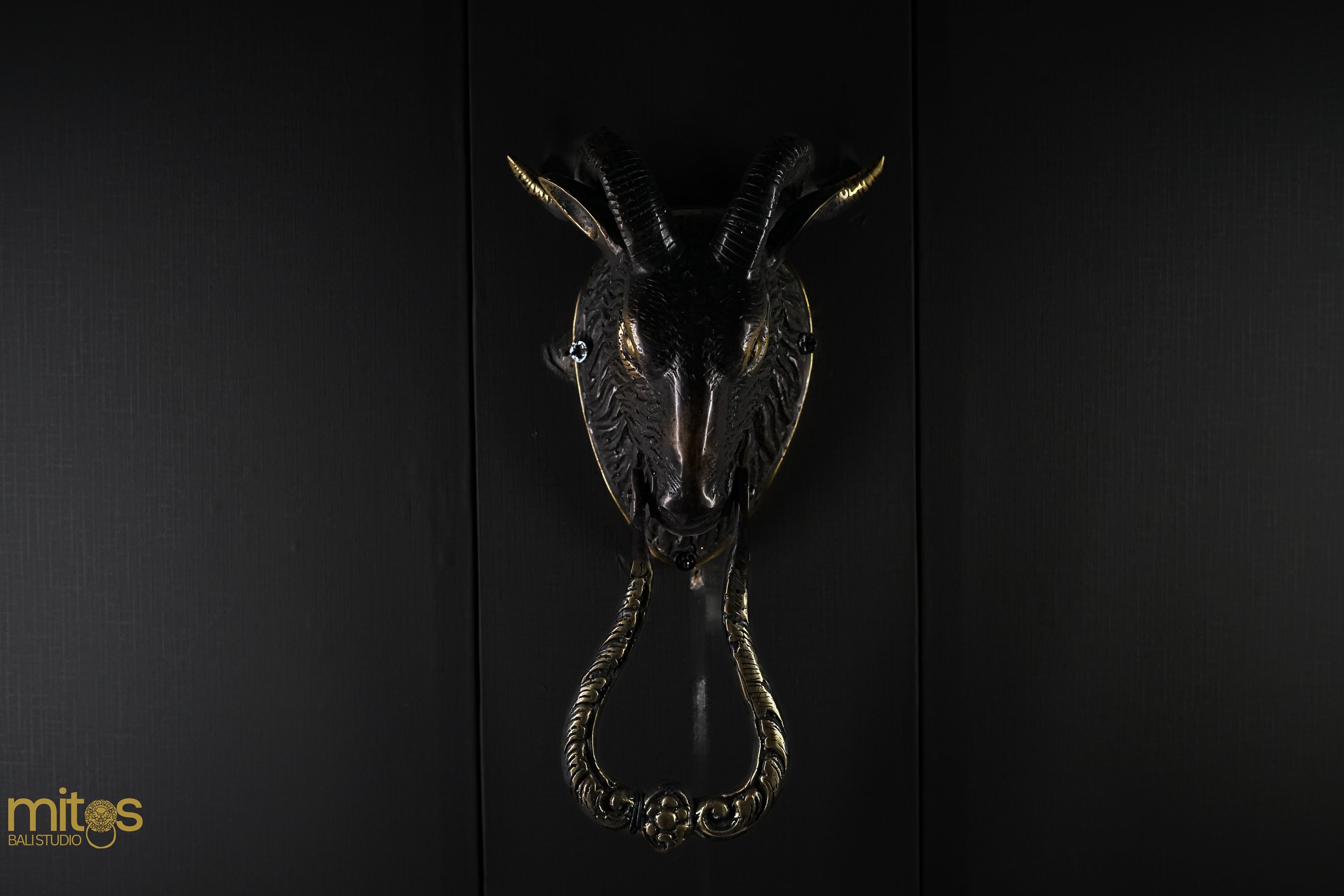 Solid Brass Black Door Knocker Lamb Sheep Goat Design,door Decor ...