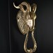 Solid Brass Gold Door Knocker Lamb Sheep Goat Design, Animal Door Decor ...