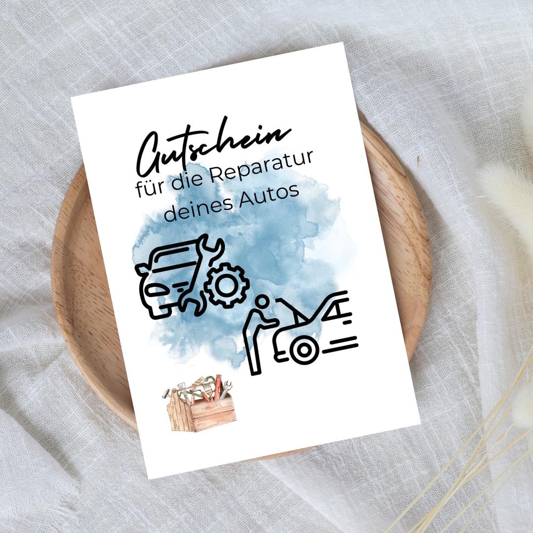 Digital Voucher for a Car Repair | Last Minute Gift for Immediate ...