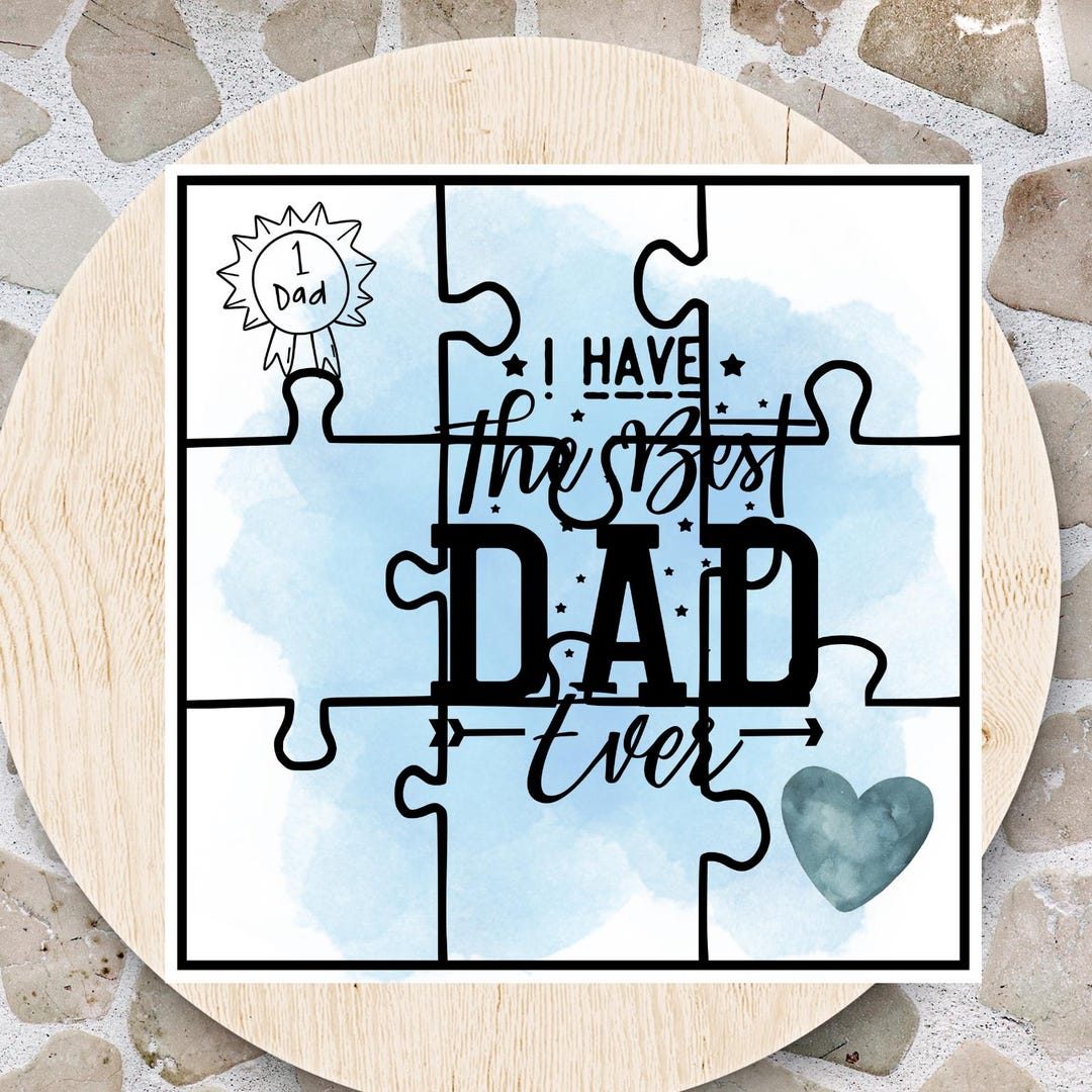 Father's Day Puzzle | Gift for Dad | Digital Puzzle | Best Dad - Etsy