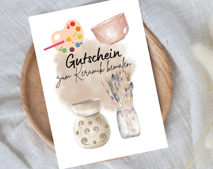 Gutschein Keramik Bemalen Basteln