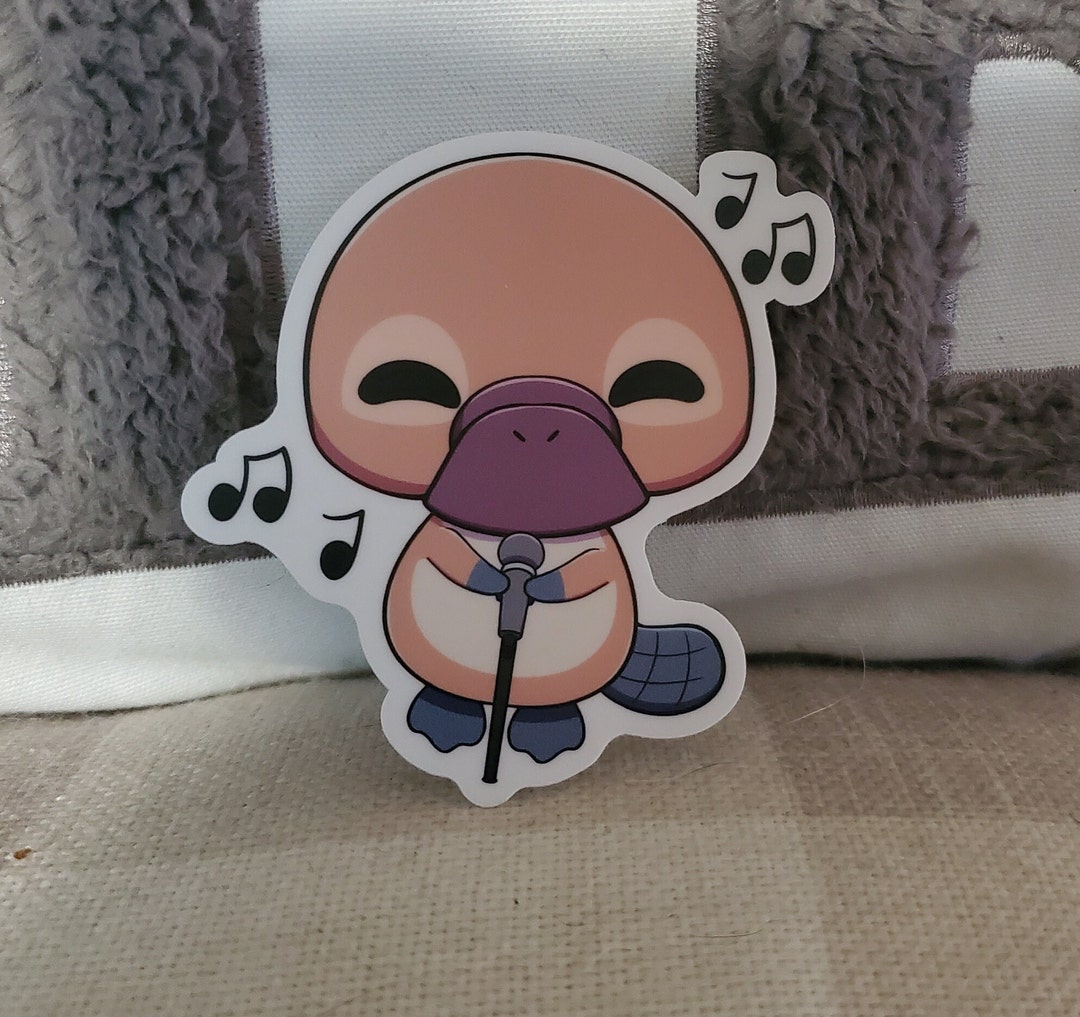 3" Singing Platypus Matte Sticker - Etsy