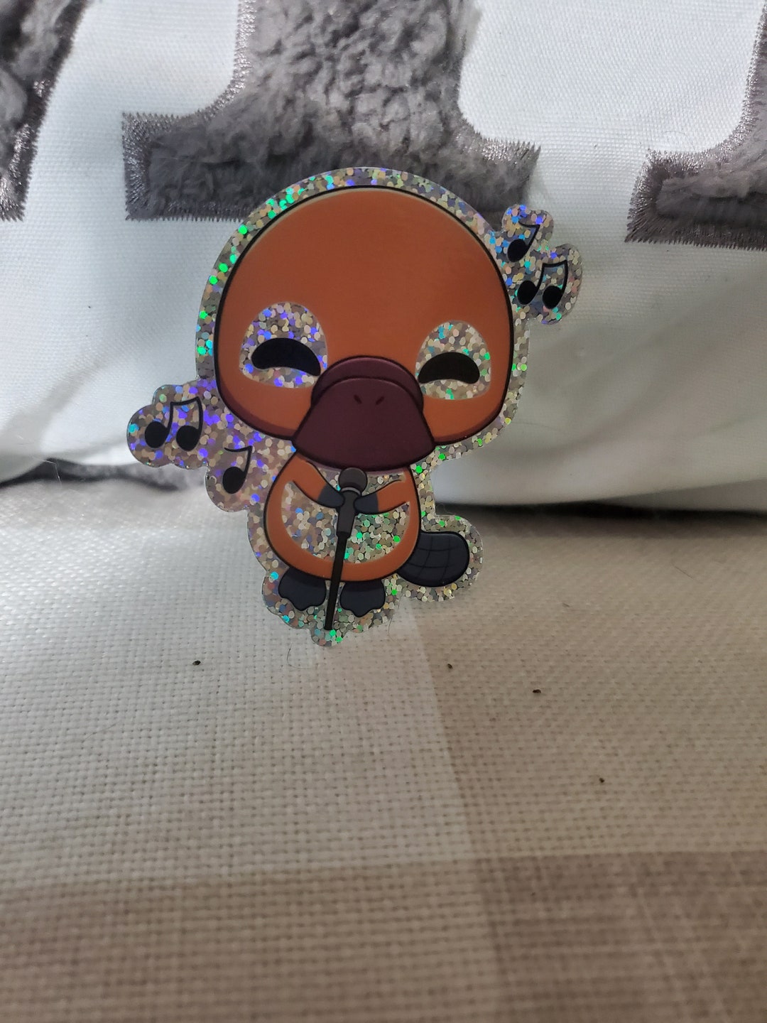 3" Glitter Singing Platypus Sticker - Etsy