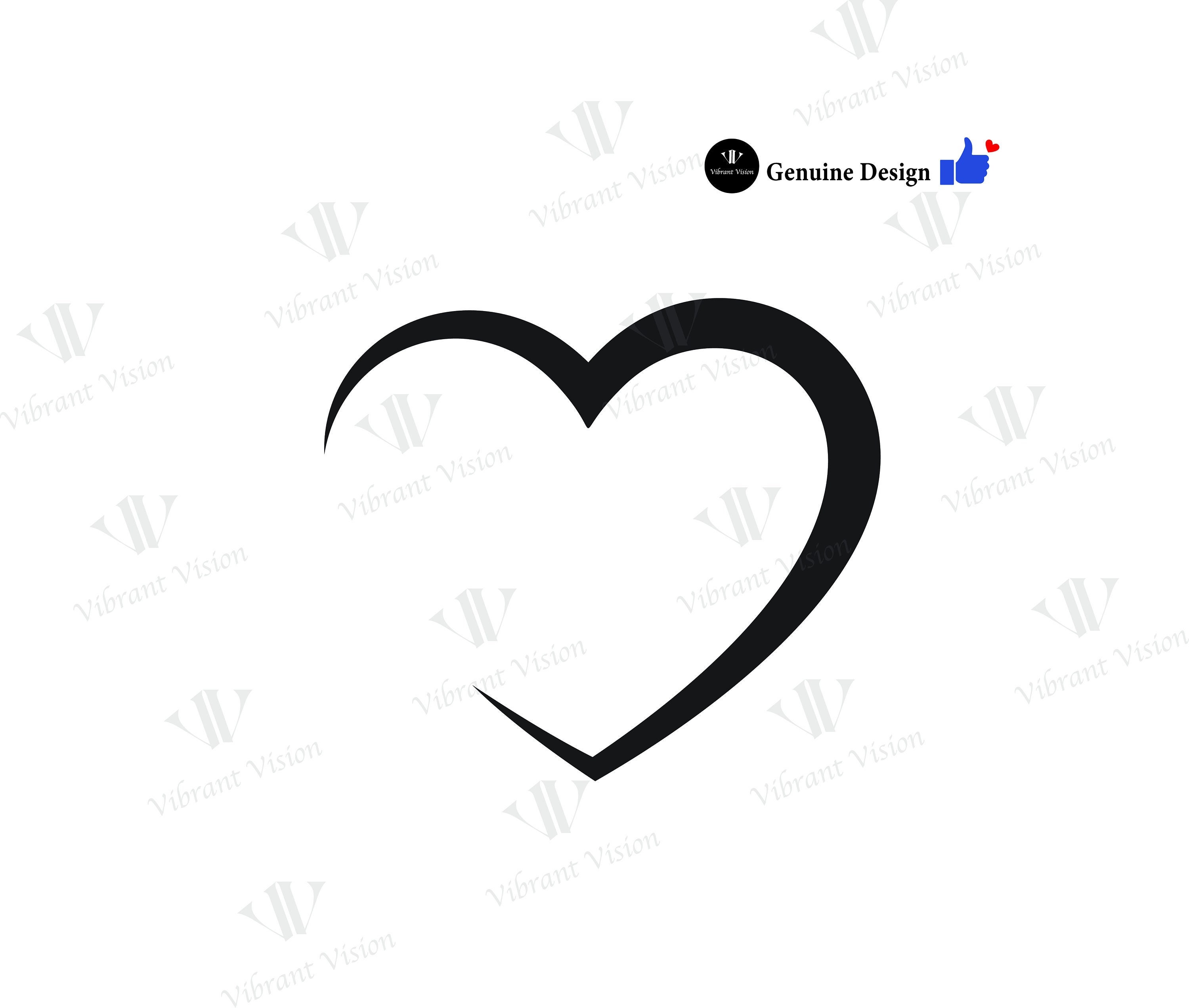 Heart Shape SVG, Name Frame Svg, Valentine Heart Svg, Open Heart Svg ...
