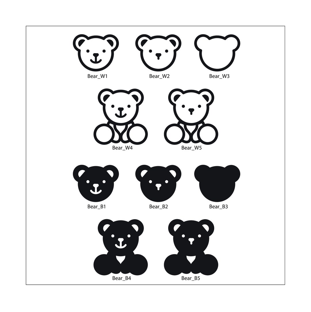 Teddy Bear SVG Cricut, Baby Bear Svg, Teddy Bear Baby Shower, Bear DIY ...
