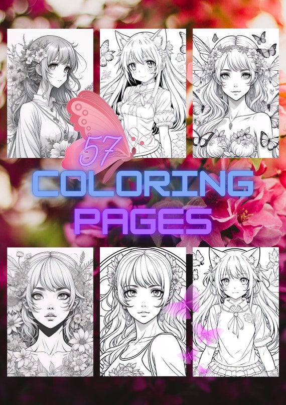 Cute Anime People Coloring Pages