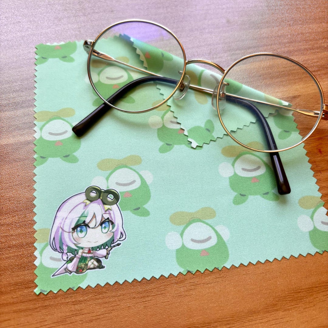 Hololive EN Cecilia Evergreen Vtuber Microfiber Cloth for Glasses and ...