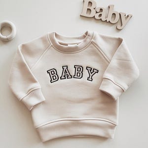 Custom Name Baby Sweatshirt, Personalized Embroidered Toddler Crewneck ...