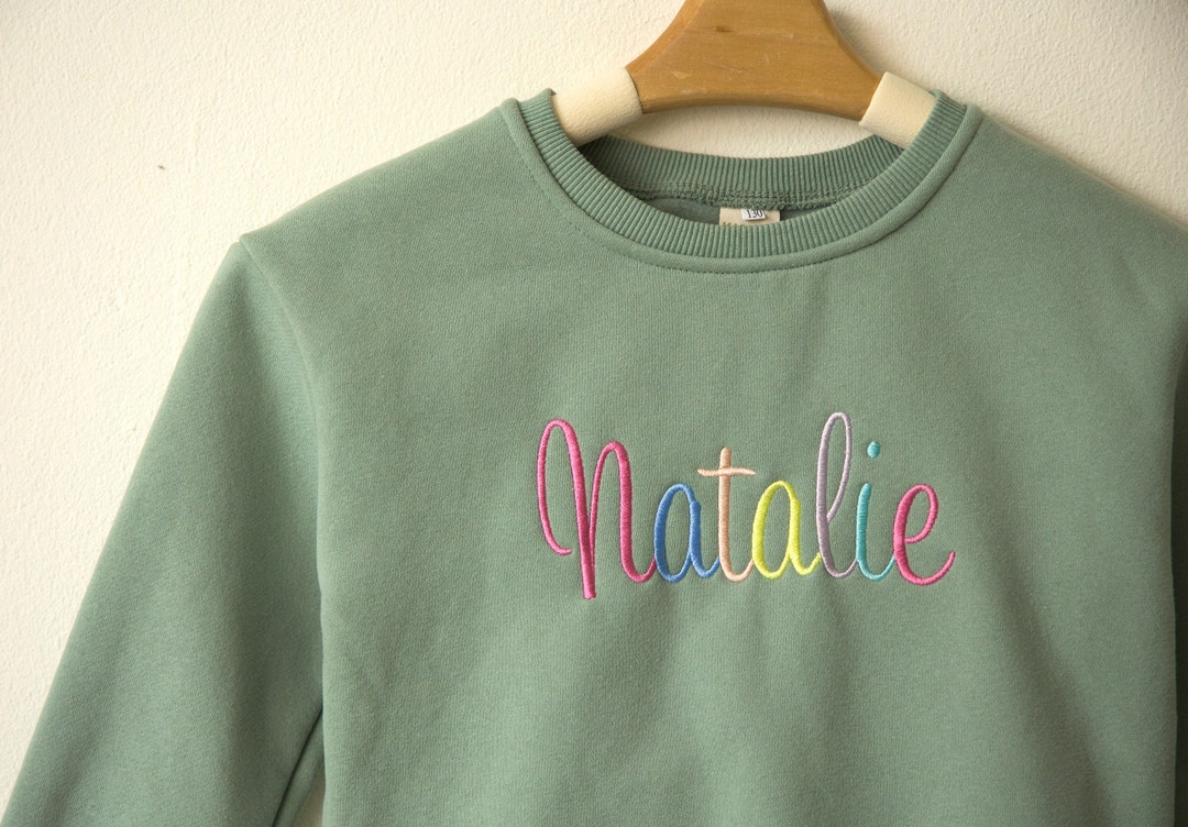 Custom Name Baby Sweatshirt, Embroidered Toddler Crewneck - Etsy