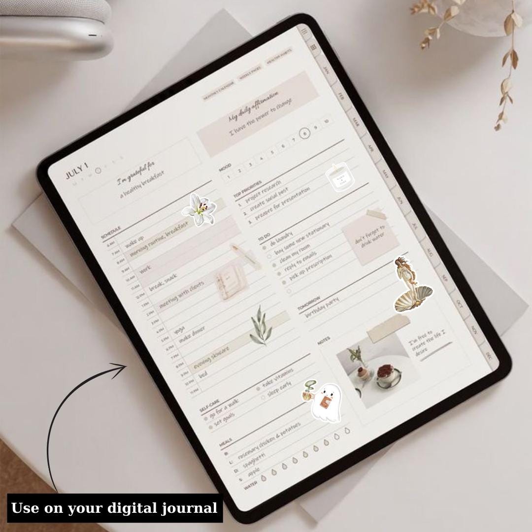 That Girl Sticker Set – 250+ Aesthetic Digital Stickers for Goodnotes ...