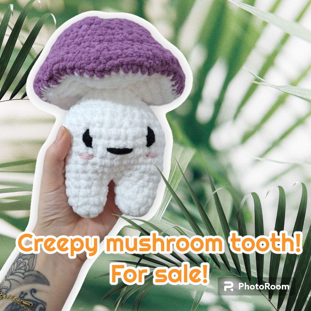Handmade Crocheted Amigurumi Cursed Mushy Tooth Plushy - Etsy