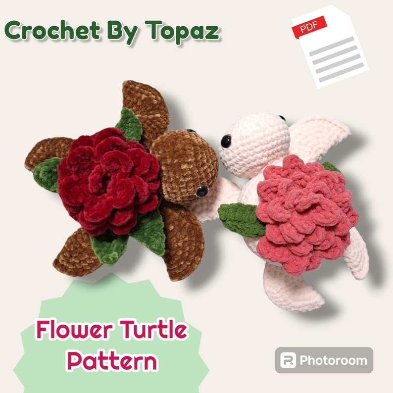 Flower Turtle Crochet Pattern- Easy to Intermediate Level - Etsy