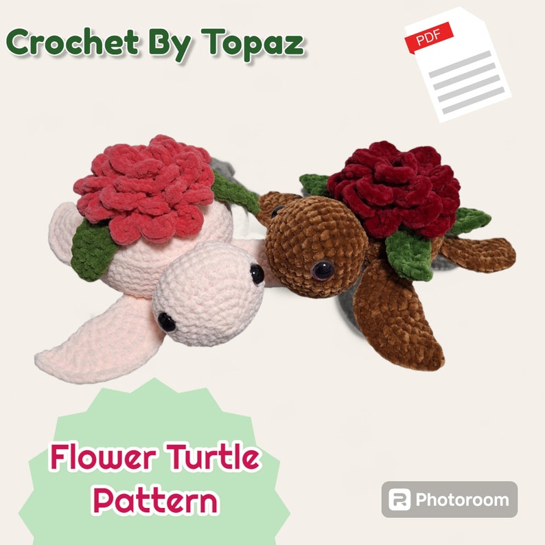 Flower Turtle Crochet Pattern- Easy to Intermediate Level - Etsy