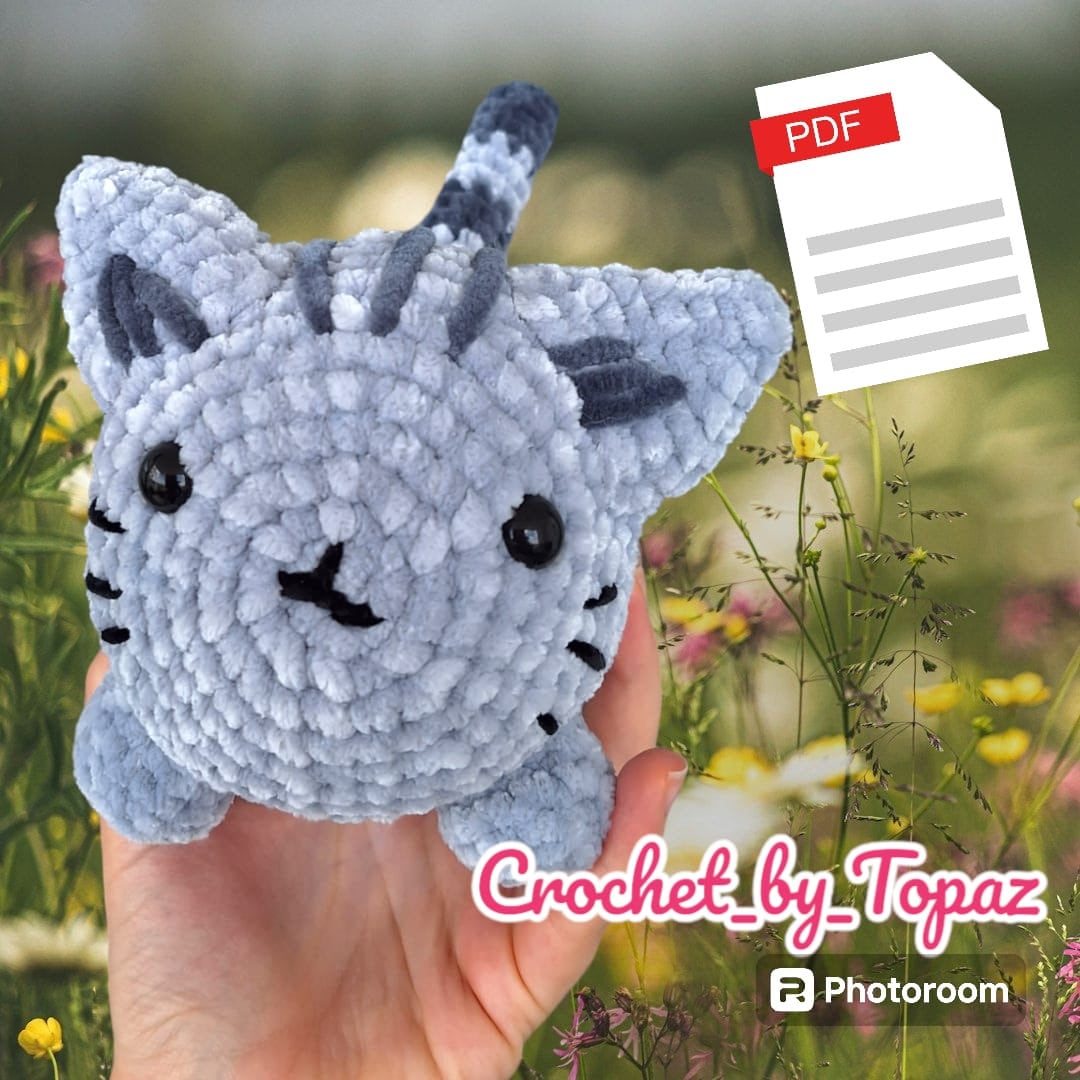 Pusheen Style Loaf Cat Crochet Pattern - Easy and Great for Beginners ...
