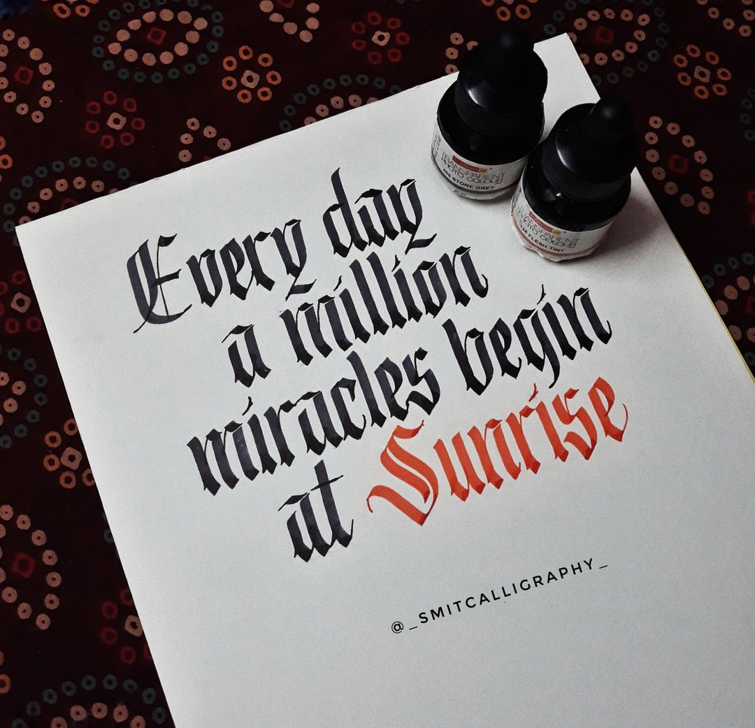 Handmade Design in Fraktur Script Customizable - Etsy