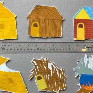 The Three Little Pigs Felt Board Pieces - Etsy