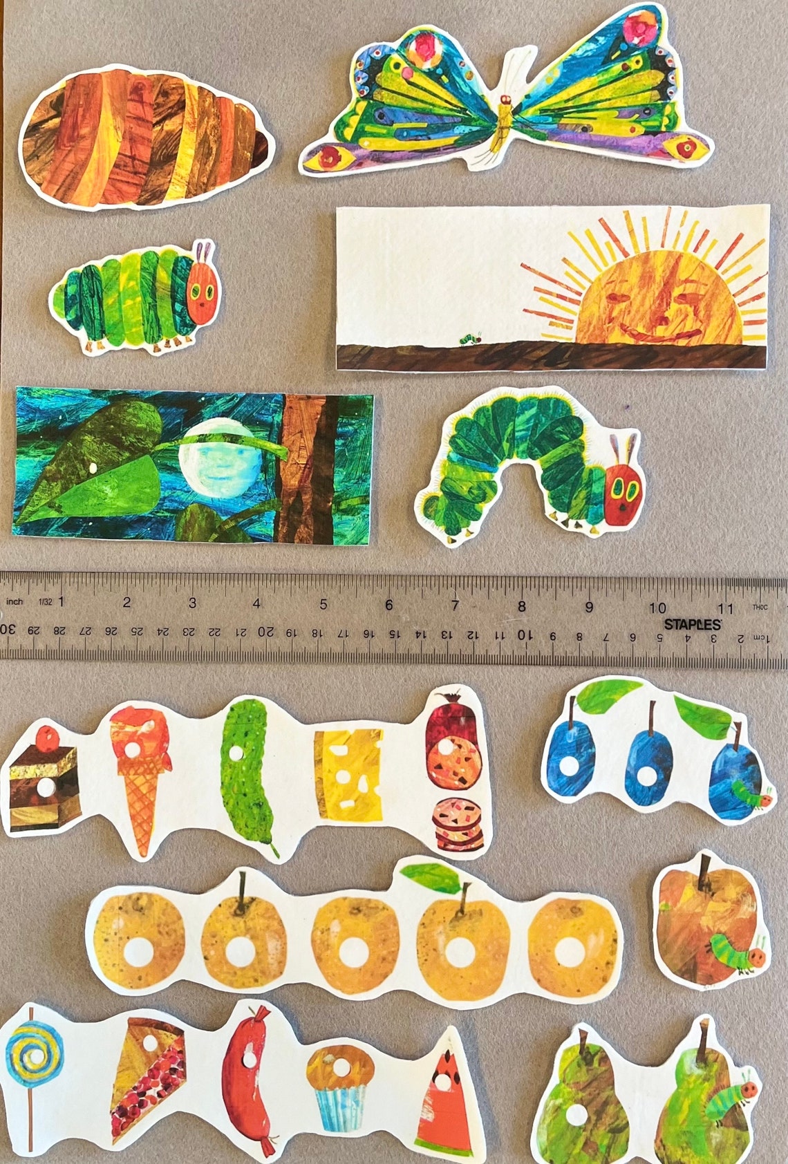 The Very Hungry Caterpillar Felt Board Pieces - Etsy