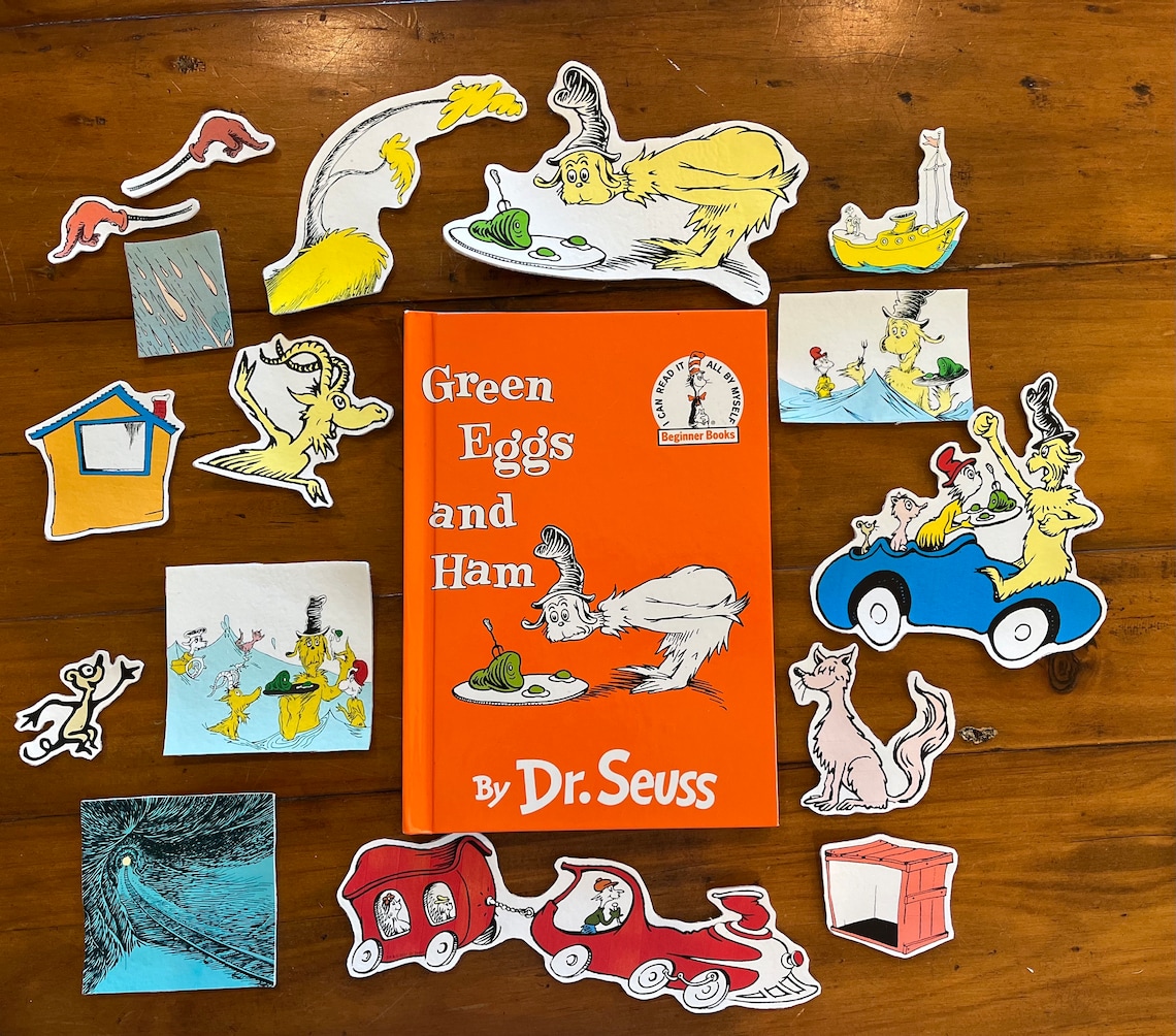 Green Eggs and Ham by Dr. Seuss Felt Board Pieces - Etsy