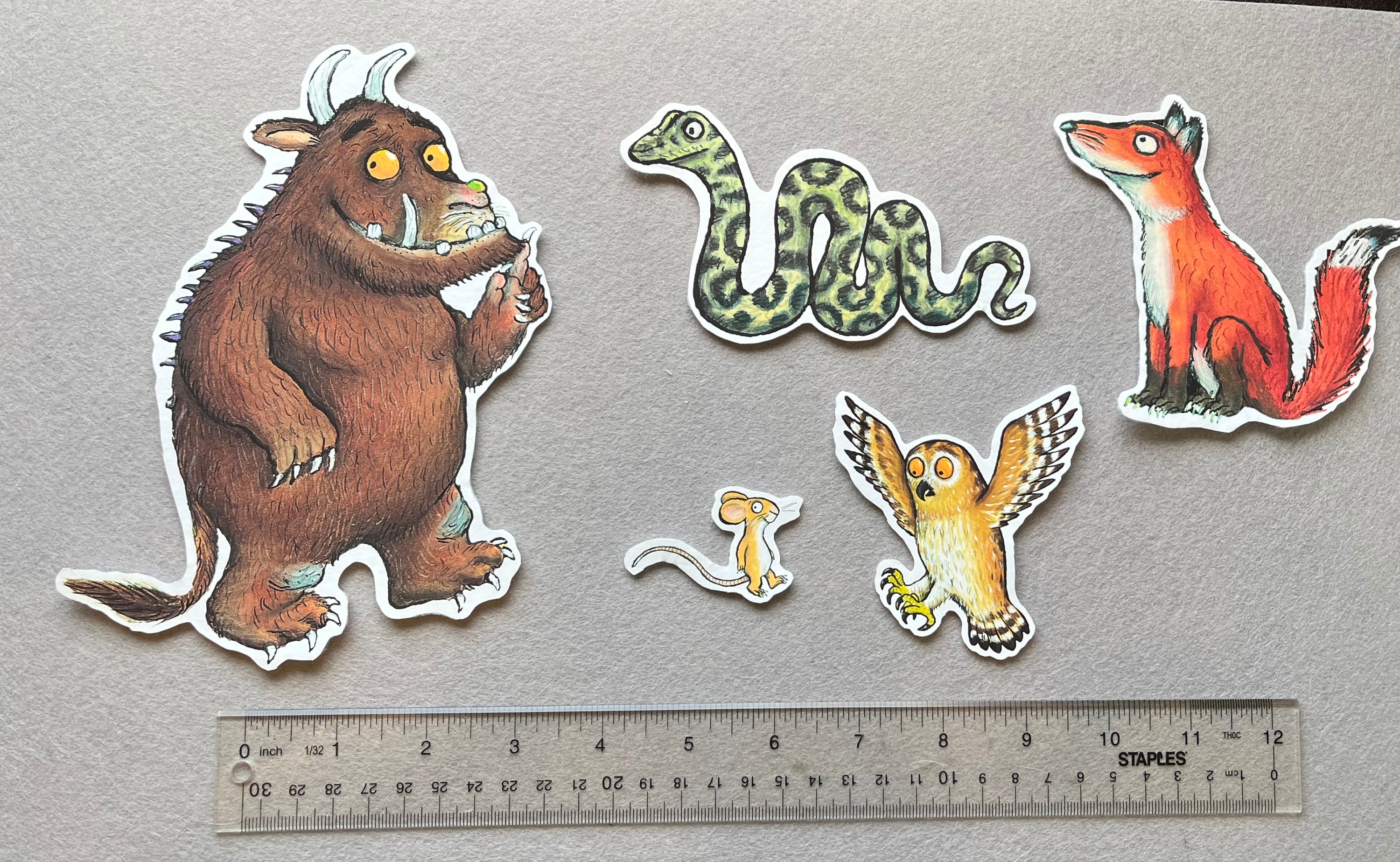 The Gruffalo by Julia Donaldson Felt Board Pieces - Etsy