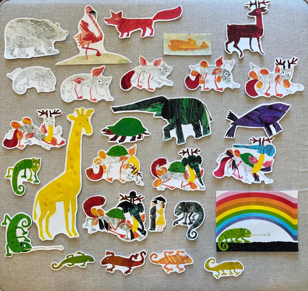 The Mixed-up Chameleon by Eric Carle Felt Board Pieces - Etsy