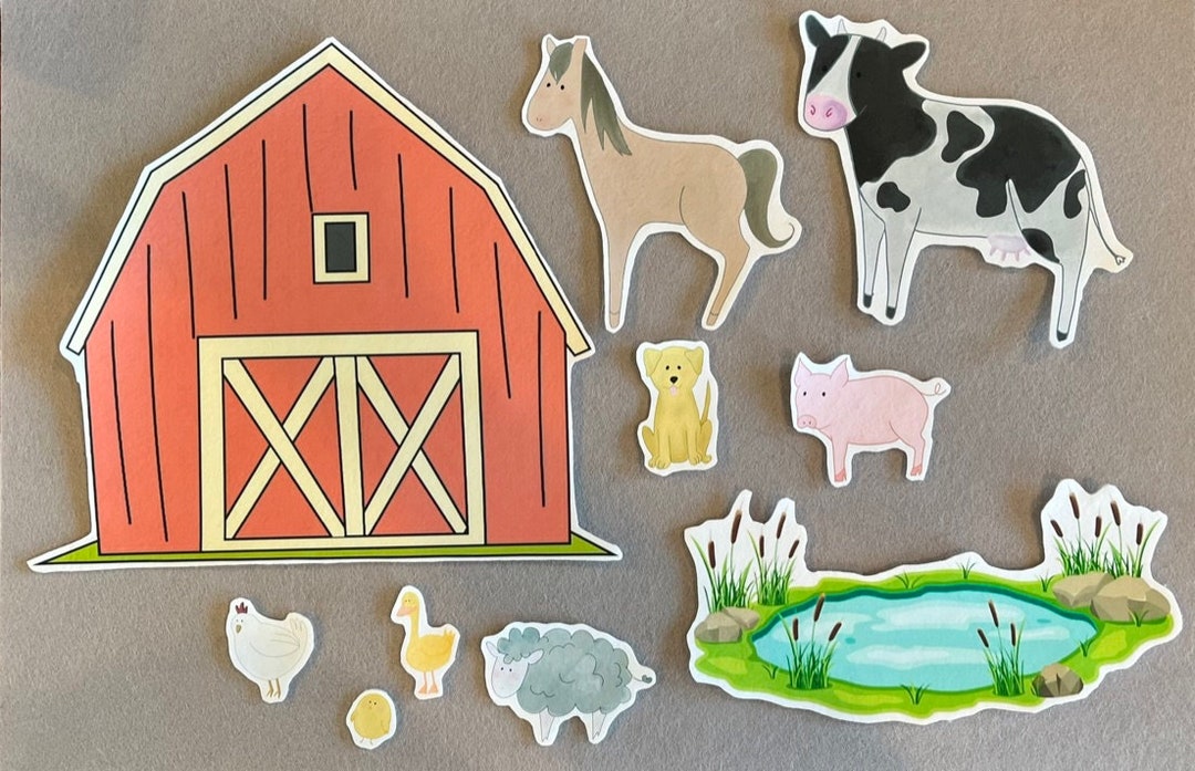 Farm Animal Felt Board Pieces - Etsy