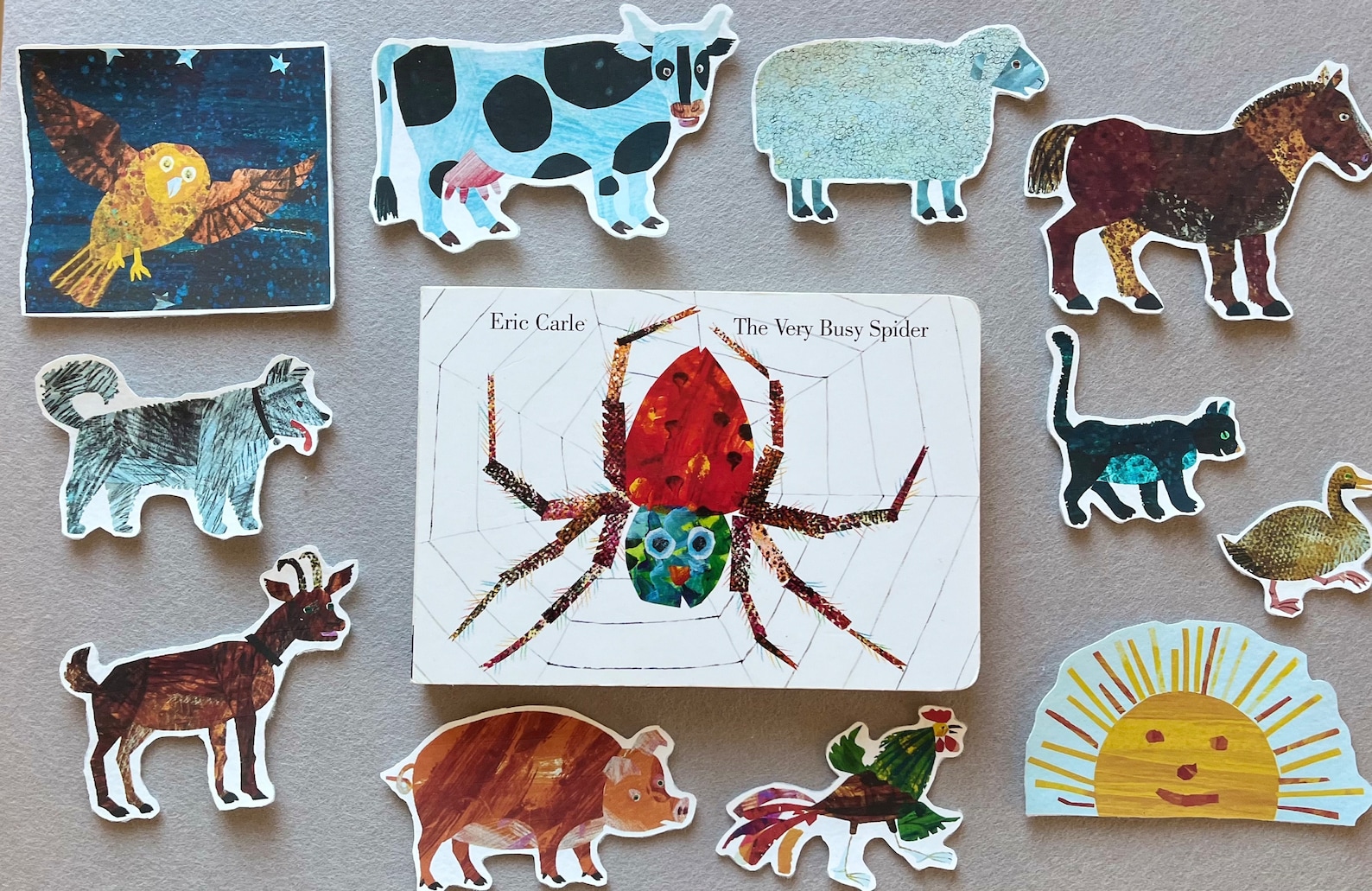 The Very Busy Spider by Eric Carle Felt Board Pieces - Etsy
