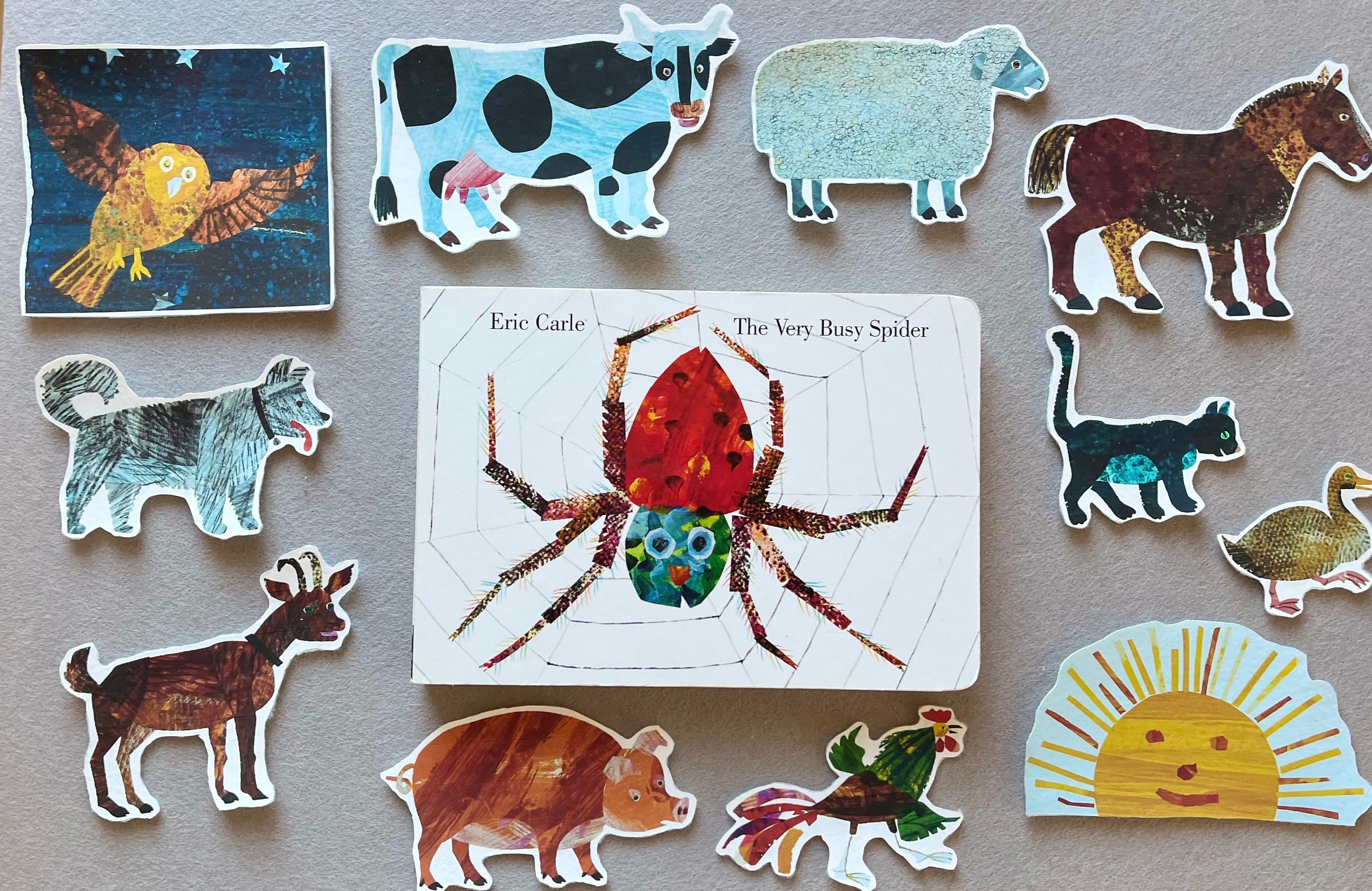The Very Busy Spider by Eric Carle Felt Board Pieces - Etsy