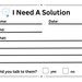 New Tattle Form : I Need A Solution Form Printable for Teachers ...