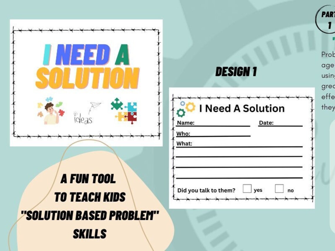 New Tattle Form : I Need A Solution Form Printable for Teachers ...