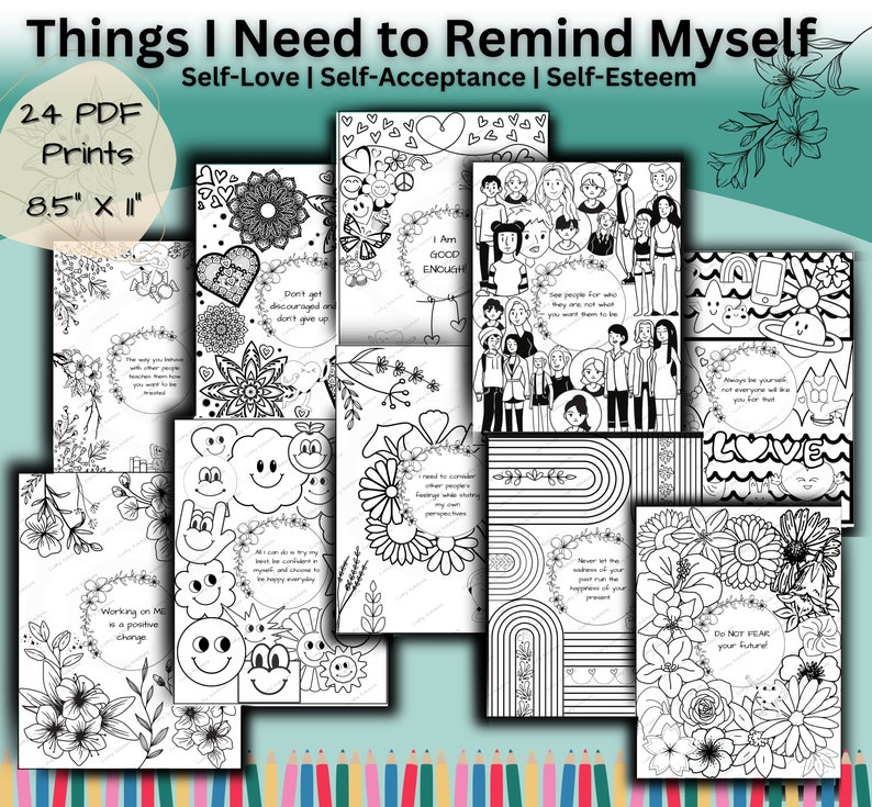 Cute Inspirational Coloring Pages for Girls Building Confidence Through ...