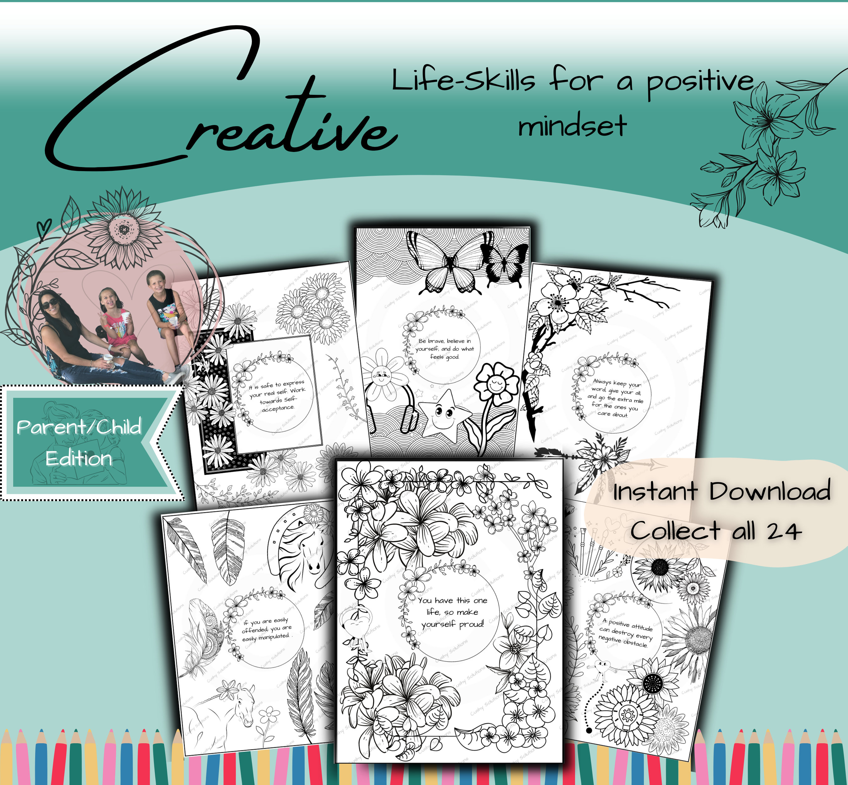 Cute Inspirational Coloring Pages for Girls Building Confidence Through ...