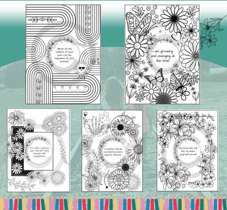 Cute Inspirational Coloring Pages for Girls Building Confidence Through ...