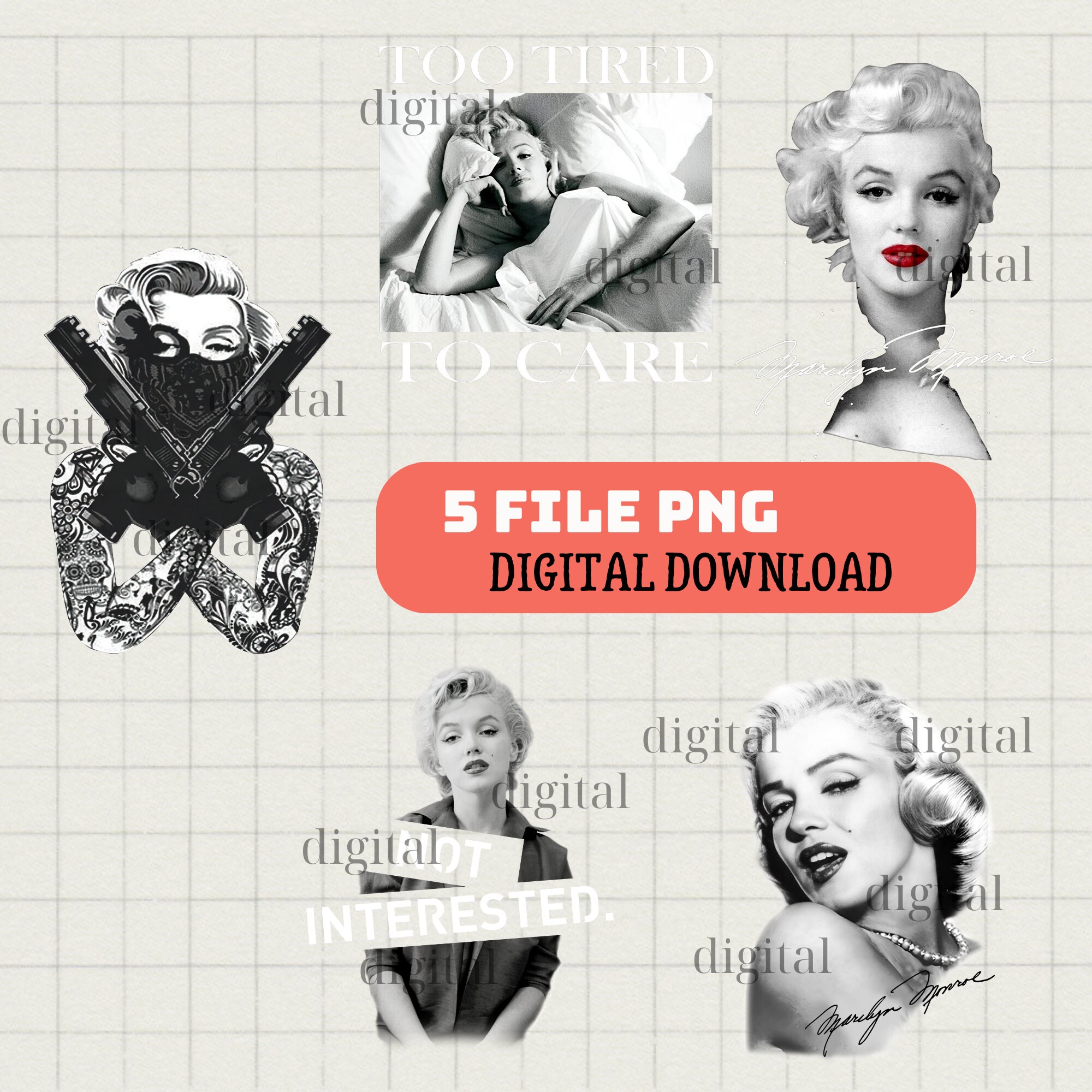 Marilyn Monroe SVG Bundle Cut Files for Cricut Silhouette - Etsy